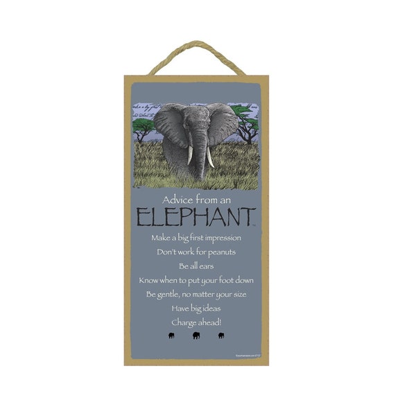 Elephant Wood Sign - Etsy