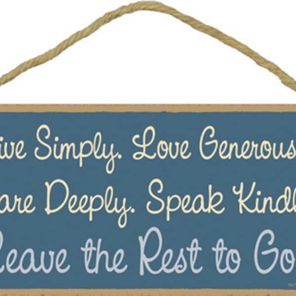 Live Simply Wall Sign - Etsy