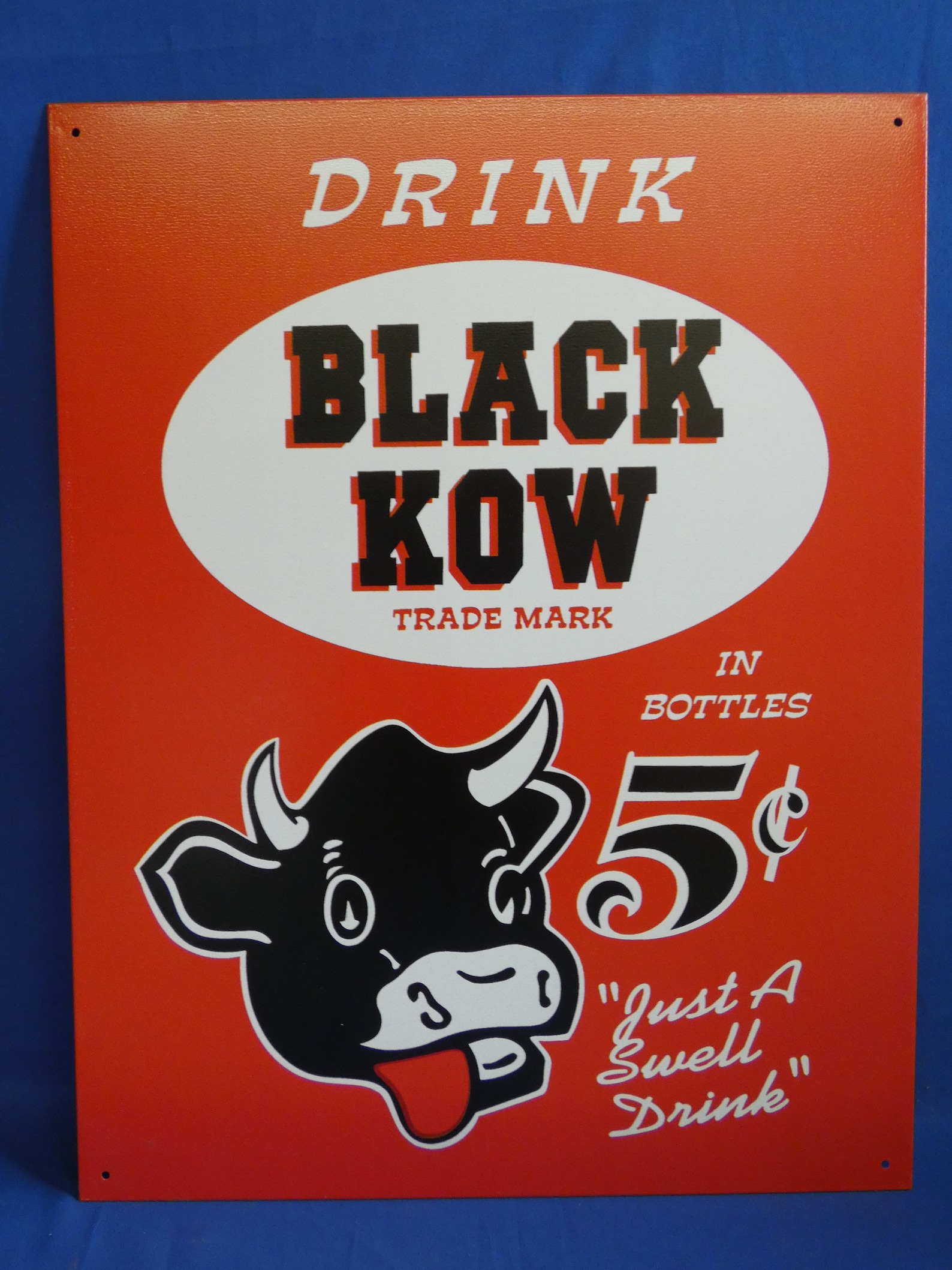 Black Kow Drink Sign Large Metal Sign Vintage Look | Etsy