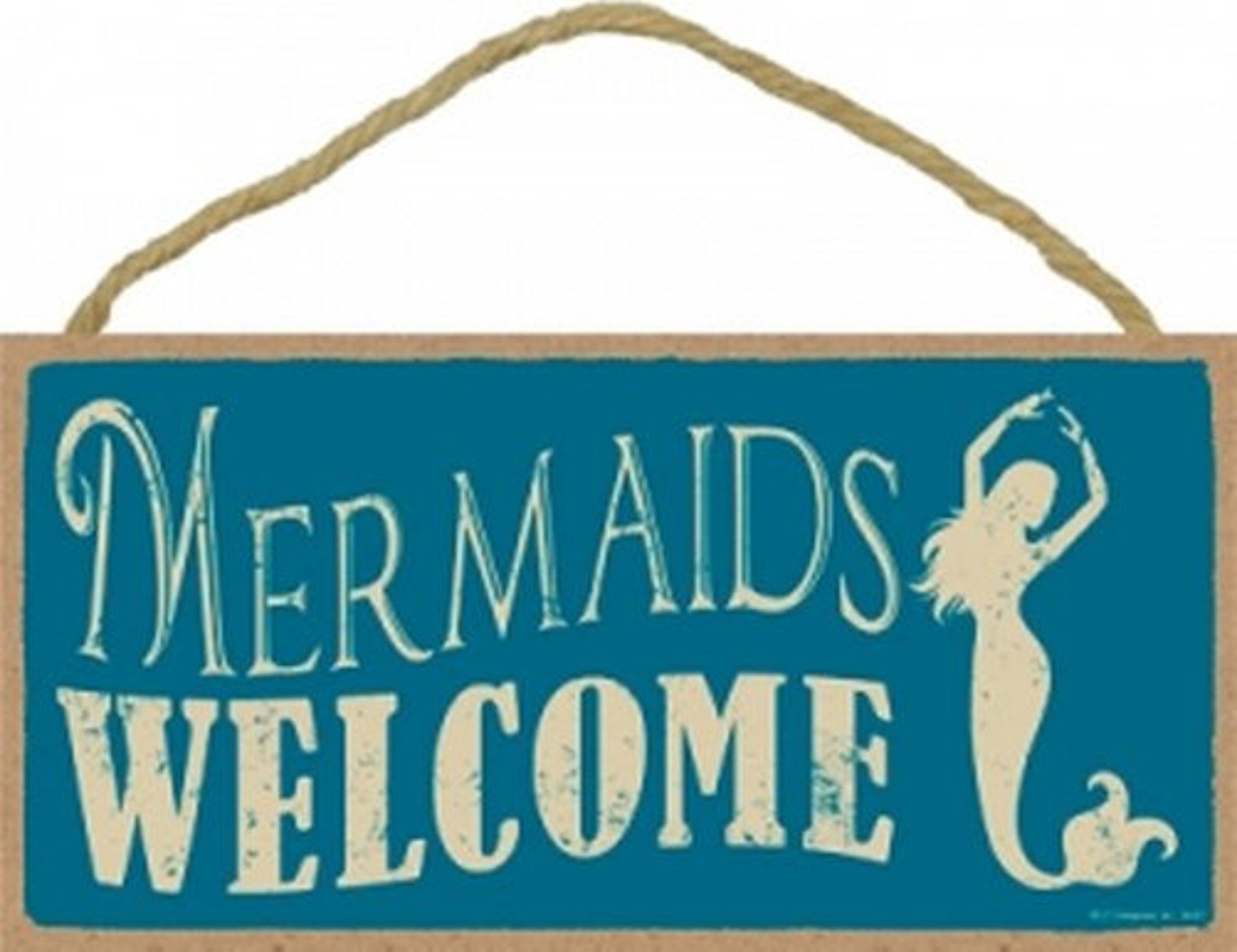 Mermaids Welcome Cute Sign Ocean Beach Pool Home Bath Made In | Etsy