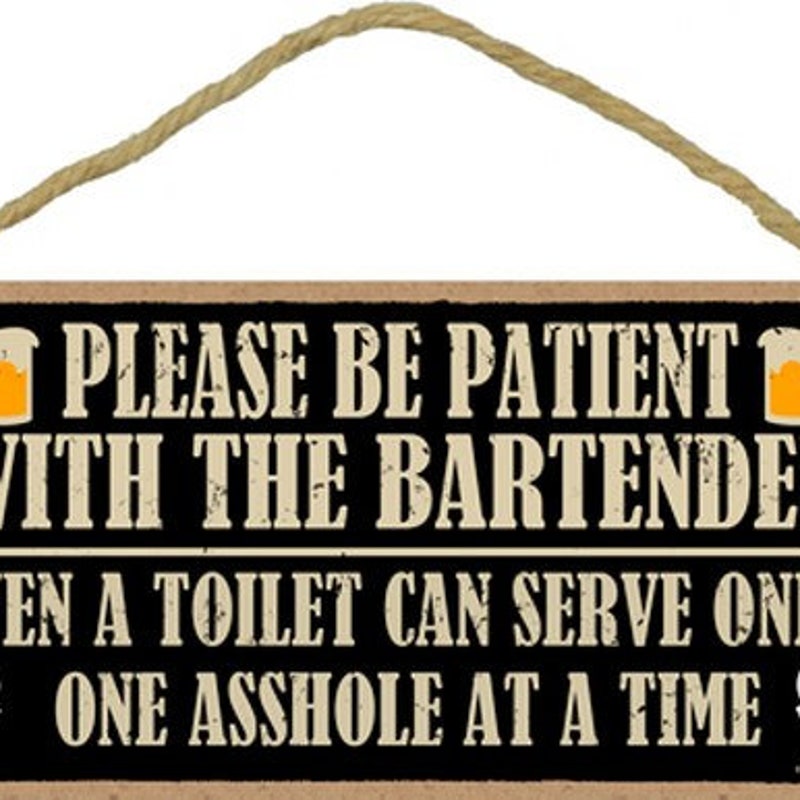 Bartender Sign - Etsy