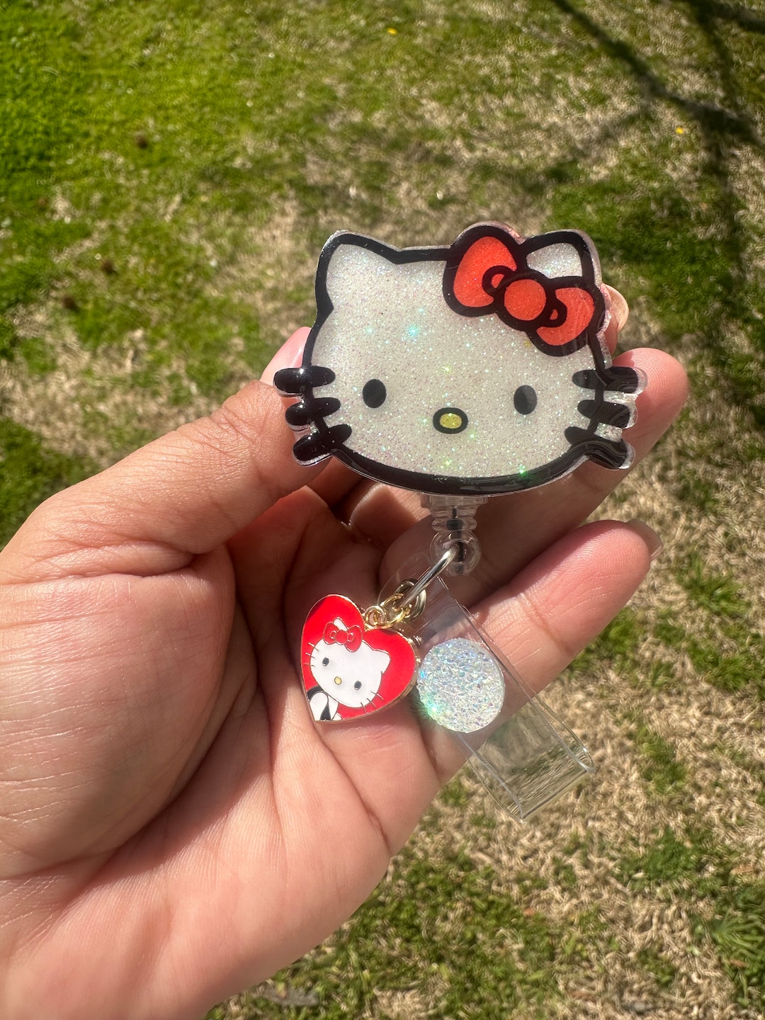 Hello Kitty Badge Reel - Etsy