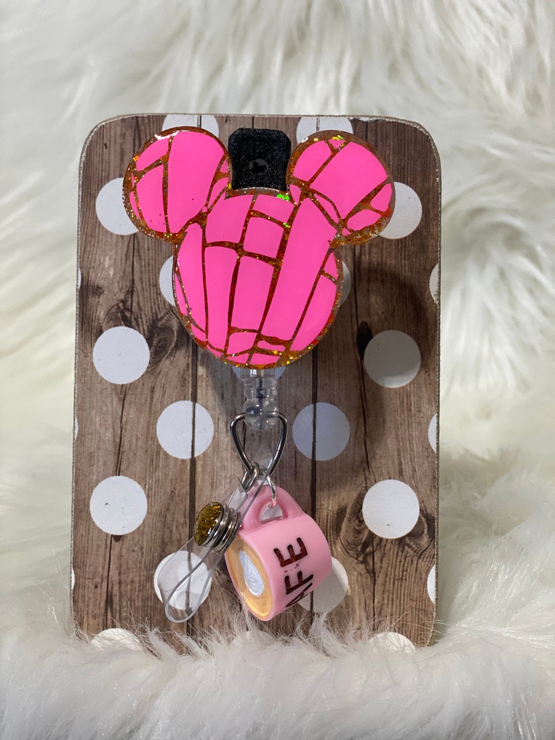 Mickey Mouse Concha Badge Reel - Etsy