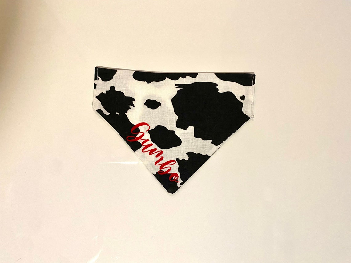 Personalized Cow Print Bandana - Etsy