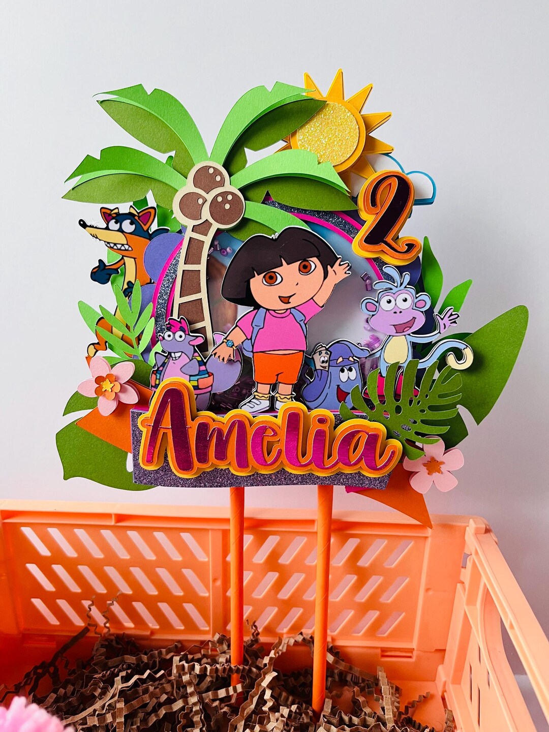 Dora Cake Topper - Explorer Cake Topper - Tropical Cake Topper - Dora ...