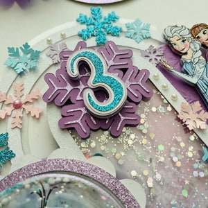 Frozen Cake Topper - Winter Party Decor - Snow Party Decor - Ice ...