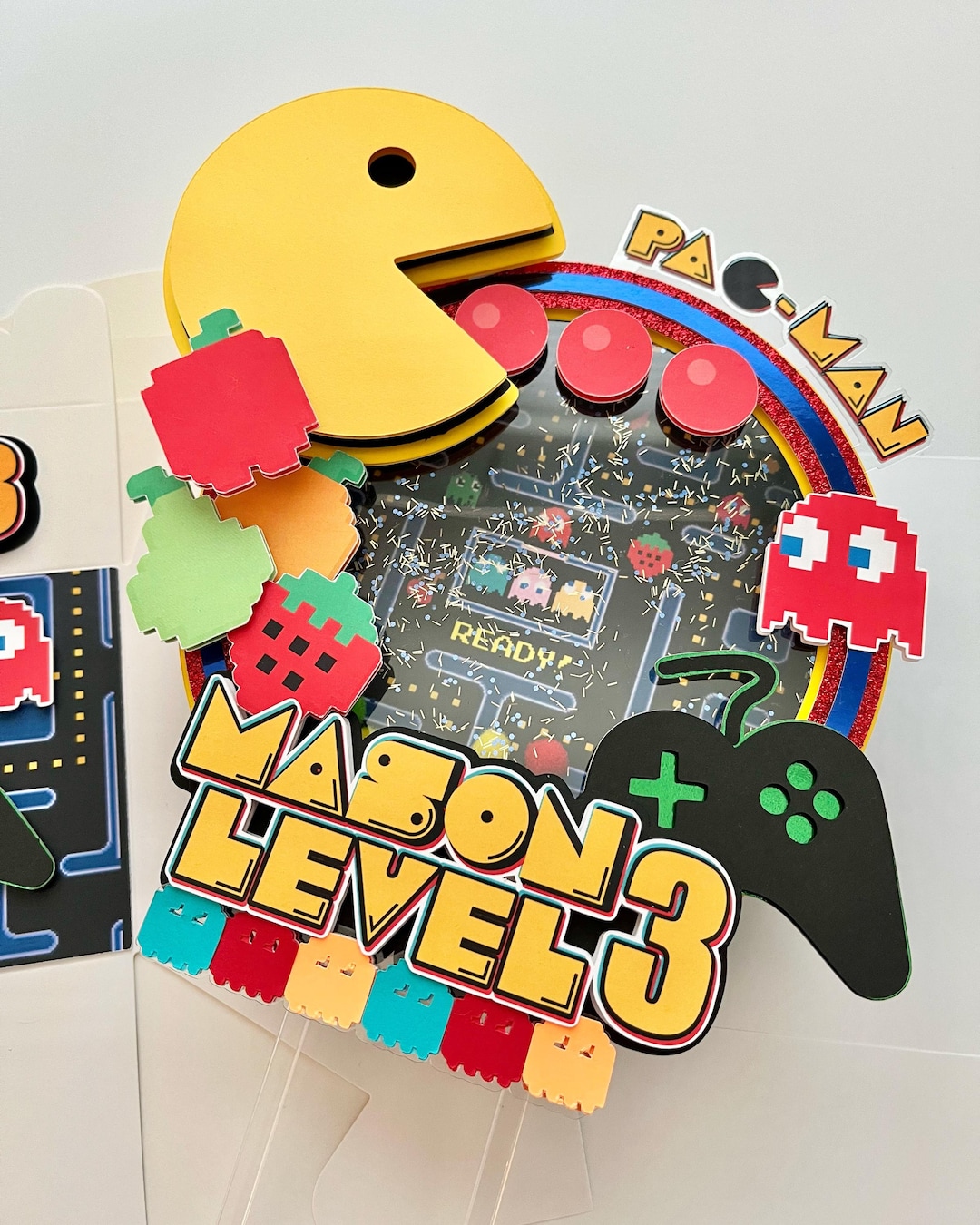 Arcade Cake Topper - Retro Cake Topper - Gamer Cake Topper - Arcade ...