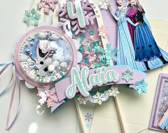 Snowman Cake Topper Winter Holiday Theme Party Glitter Party Décor ...