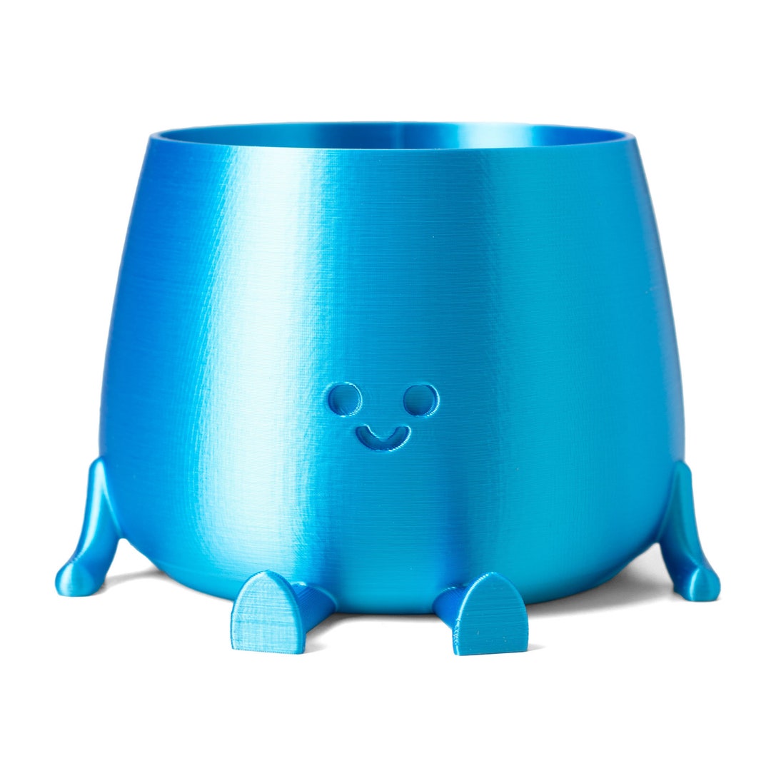 3D Printed Happy Face Plant Pot, Eco-friendly PLA Planter - Etsy