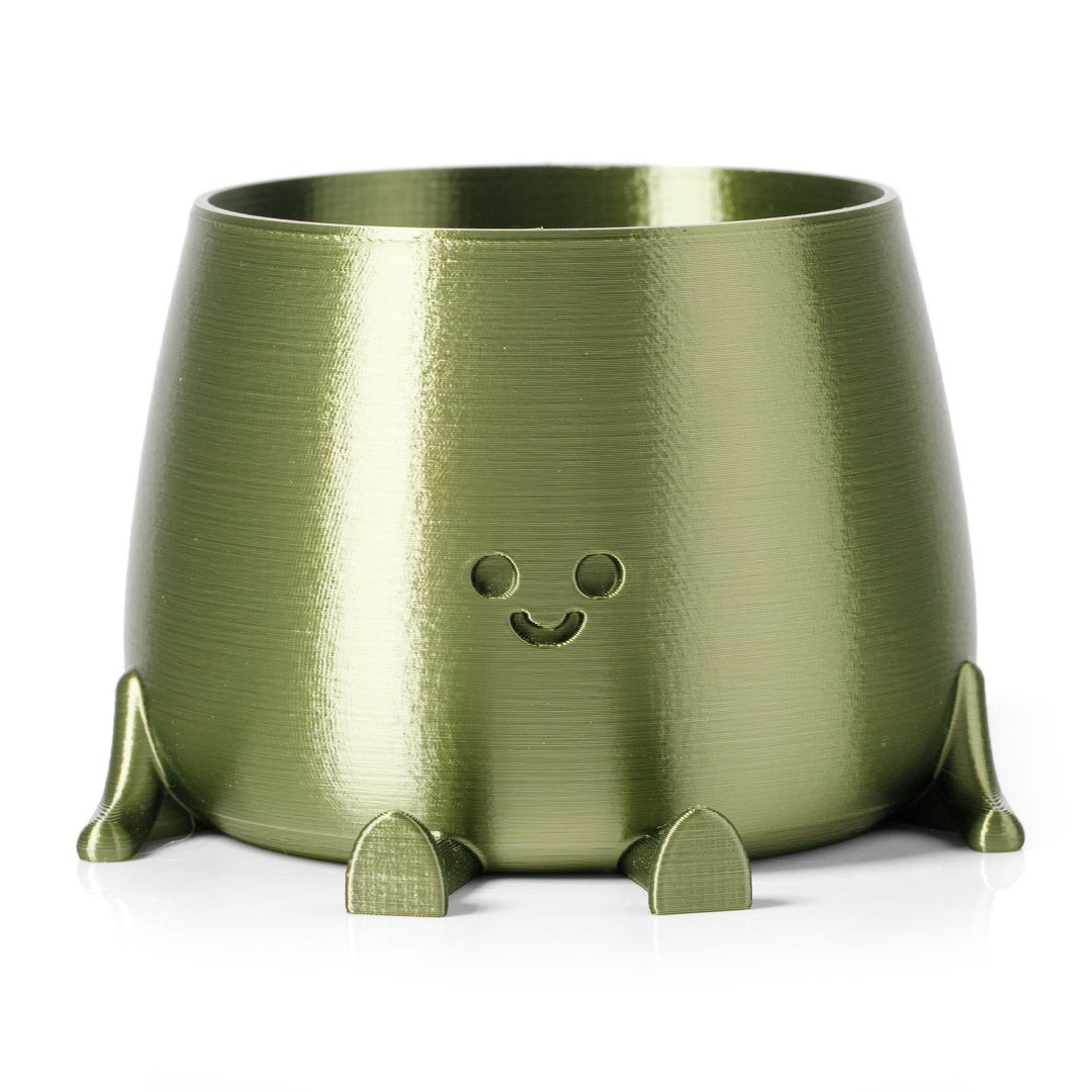 3D Printed Happy Face Planter, Eco-friendly Bio-based Material, Cute ...