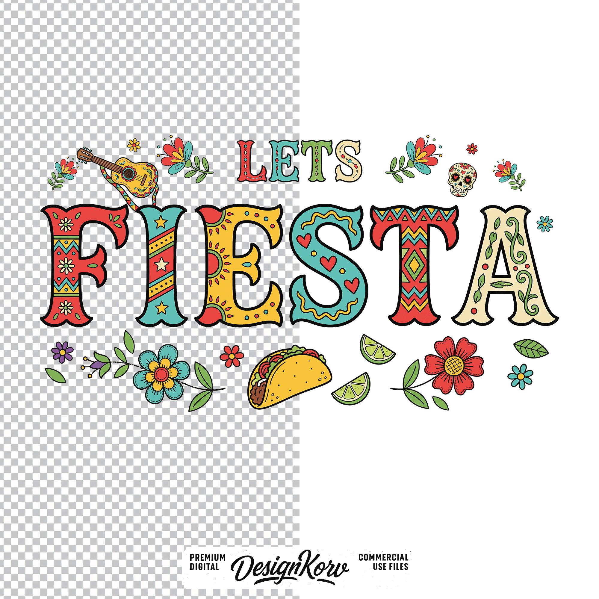 Mexican Fiesta Letters PNG Vibrant Alphabet Art Set Cinco De Mayo ...