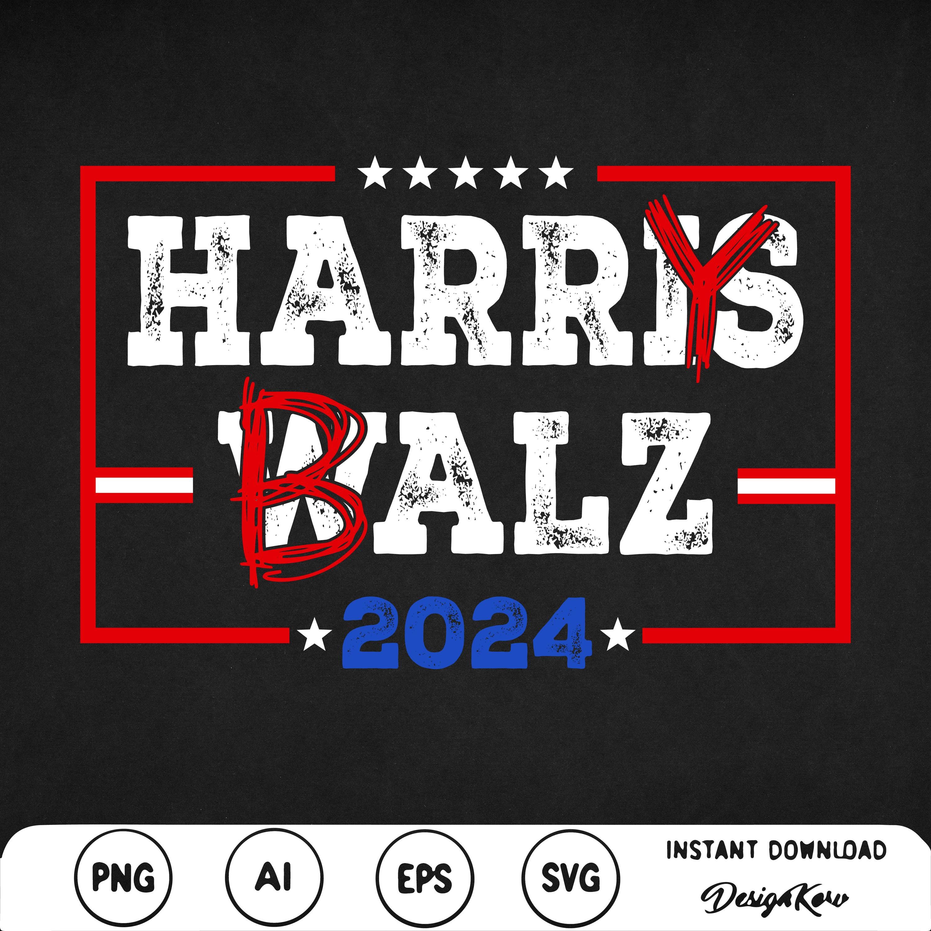 Funny Harris Walz 24 Svg Png Harry Balz 2024 Meme Democratics Vote Svg ...