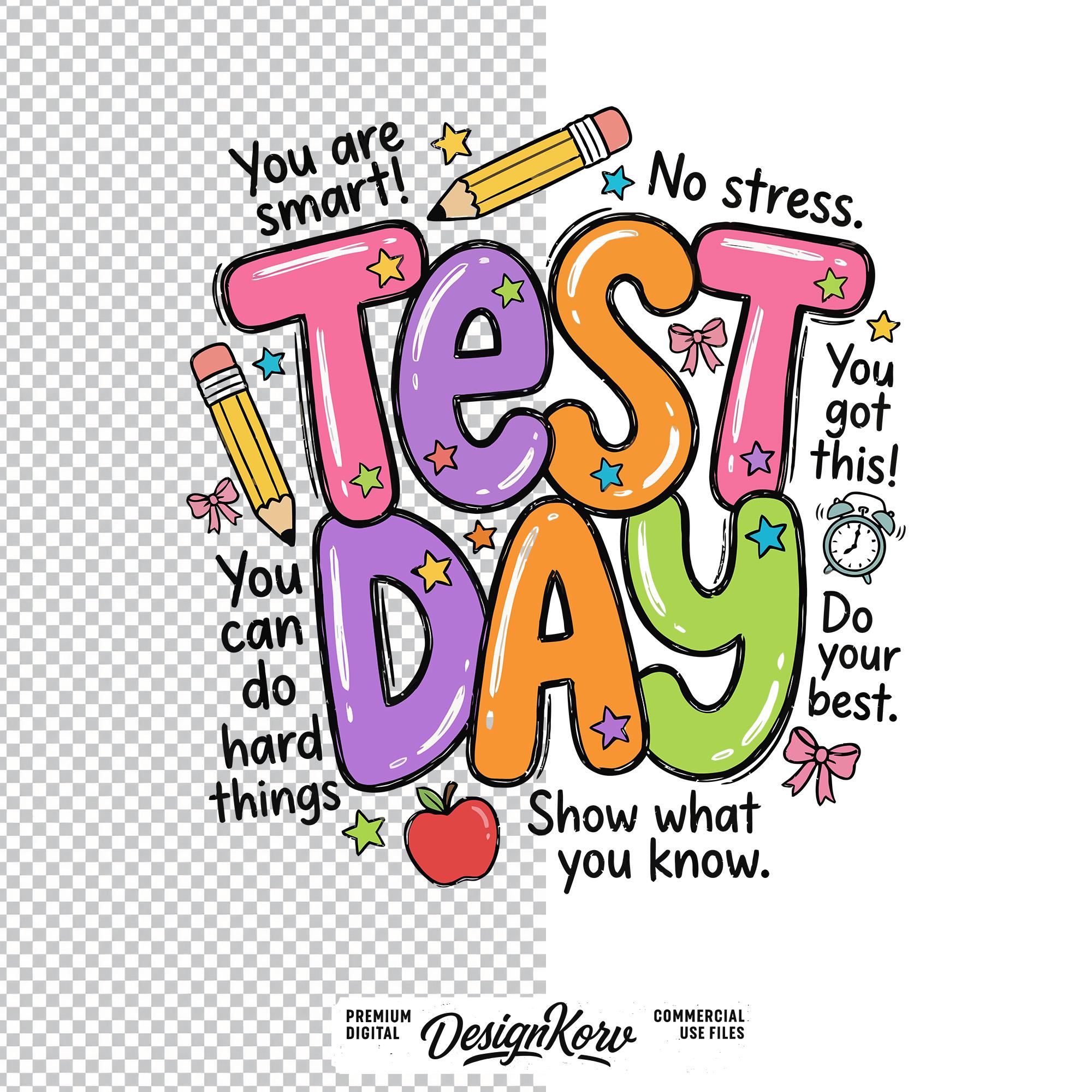 Test Day Motivation PNG, Teacher Encouragement Graphic, You Can Do Hard ...