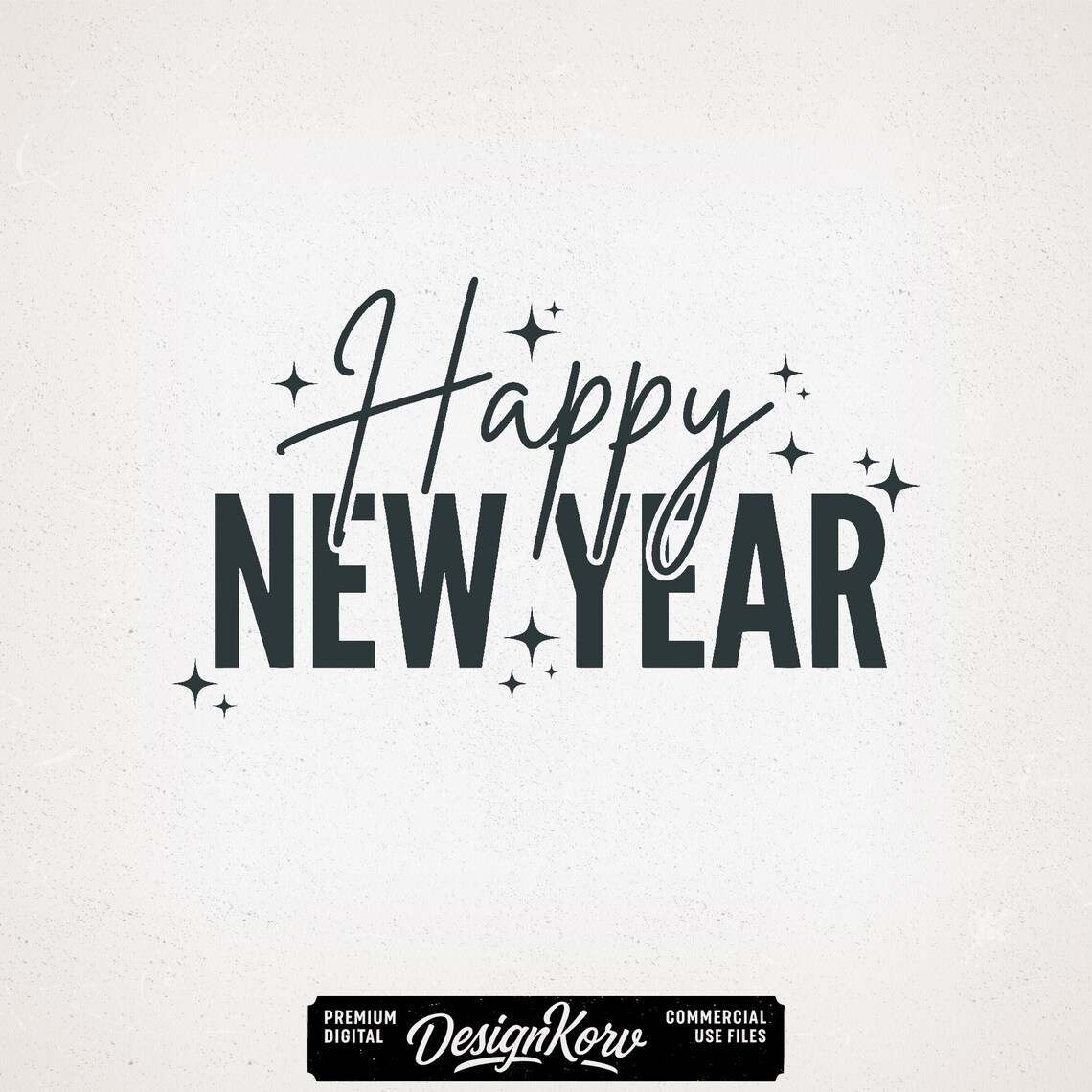 Happy New Year Svg Modern Calligraphy NYE Png, Festive Party Png ...