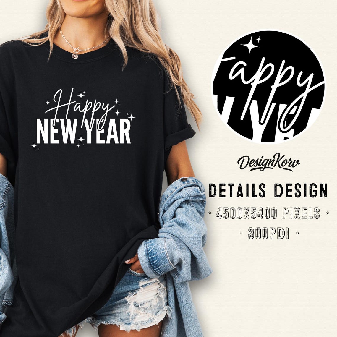 Happy New Year Svg Modern Calligraphy NYE Png, Festive Party Png ...