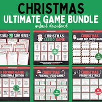 Christmas Party Games, Christmas Kids Games, Christmas Bingo, Christmas ...