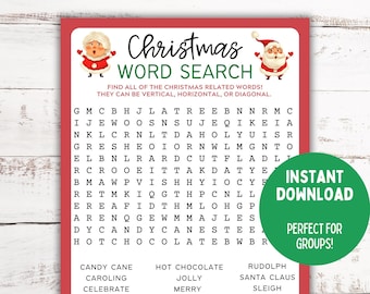 Christmas Word Search | Printable Christmas Game | Xmas Word Search ...