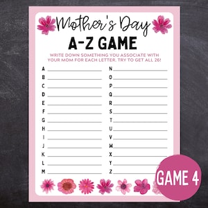 Mothers Day Printable Games Mothers Day Games Bundle - Etsy