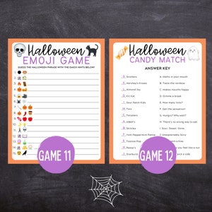 Halloween Printable 12 Game Bundle Halloween Party Games Halloween ...
