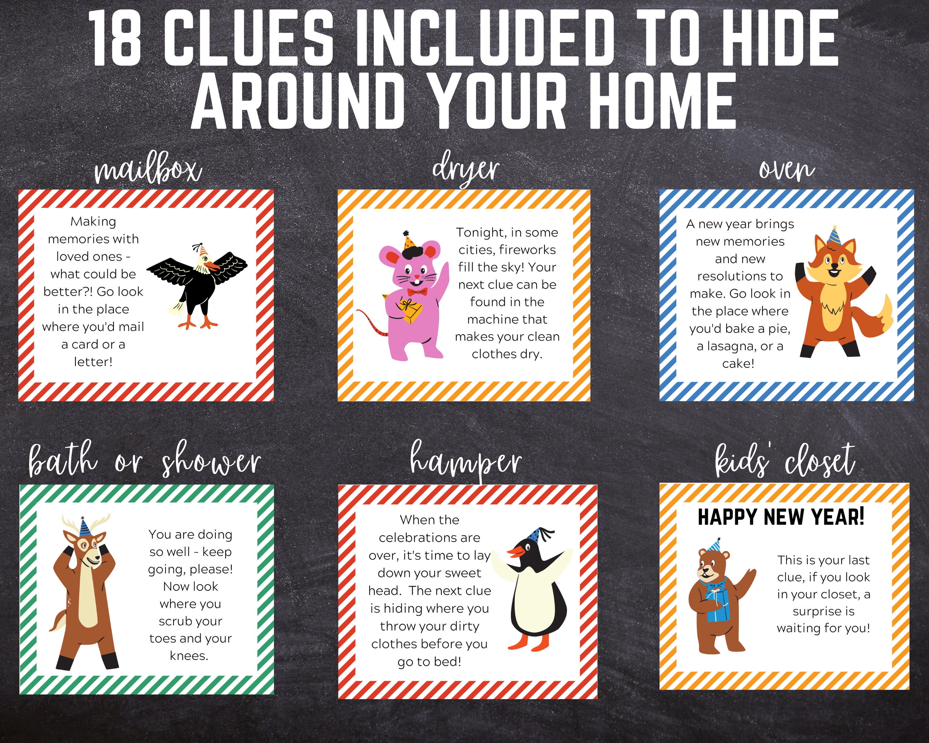 New Years Eve Scavenger Hunt for Kids Instant Download PDF - Etsy