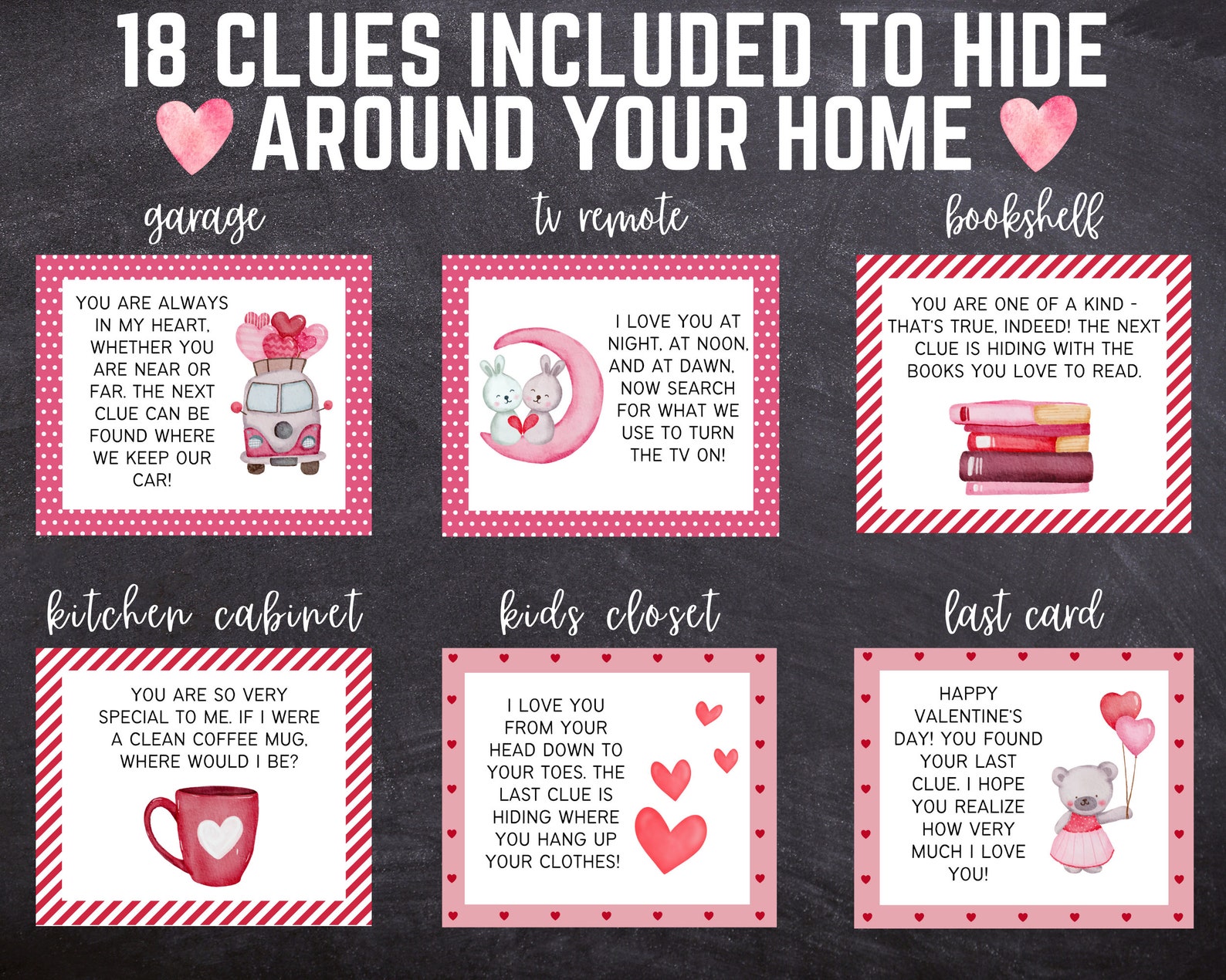 Valentine's Day Scavenger Hunt for Kids Valentines - Etsy