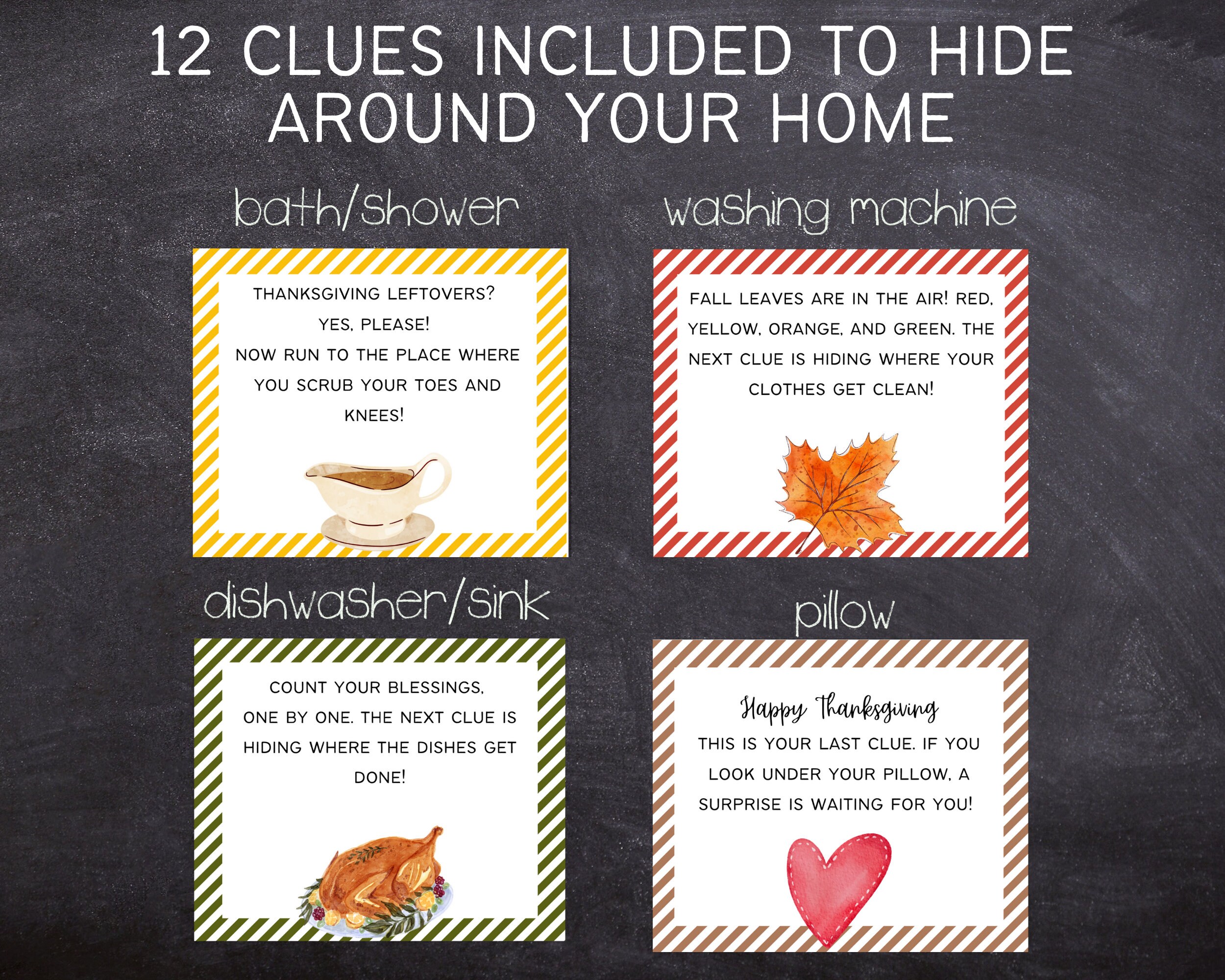 Thanksgiving Scavenger Hunt for Kids Instant Download PDF - Etsy