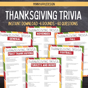 Printable Thanksgiving Trivia Game | Thanksgiving Trivia Questions ...