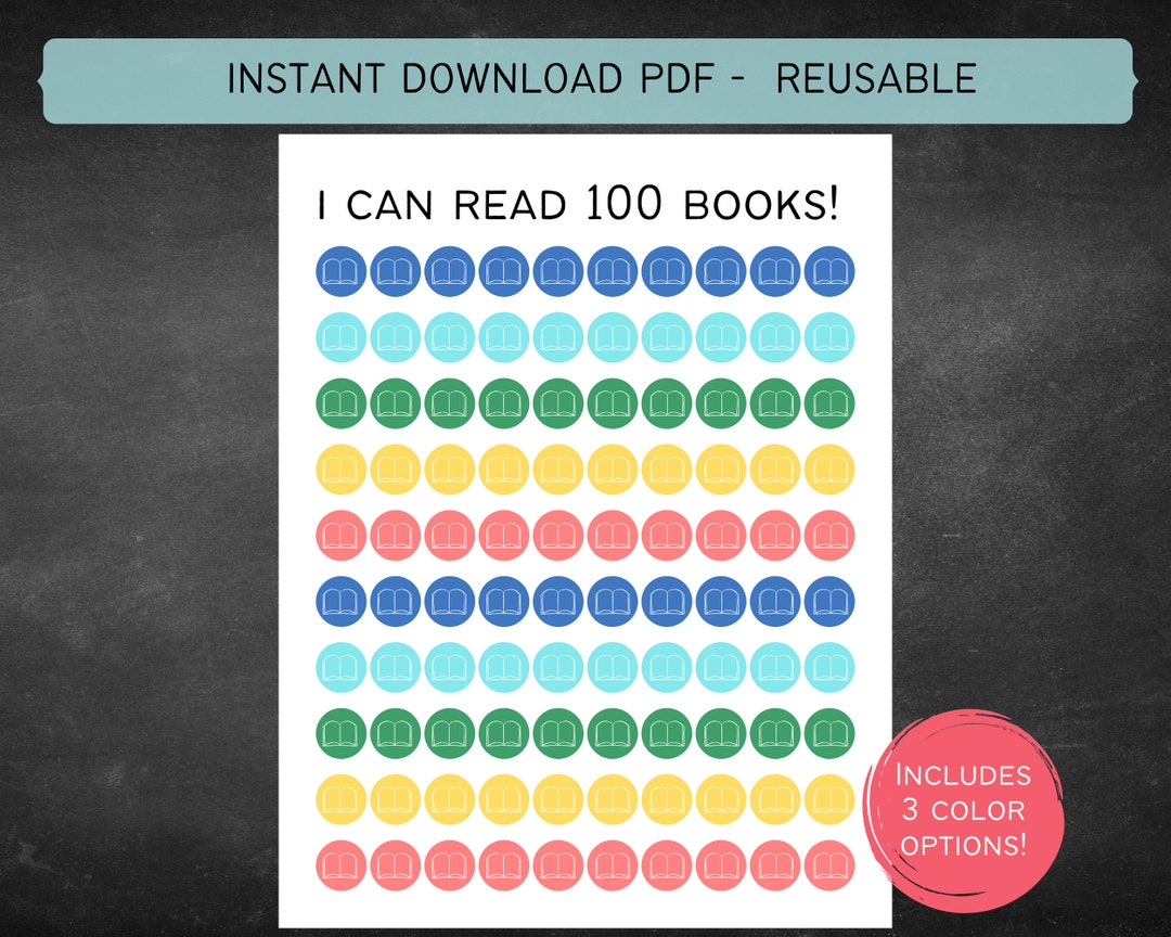 Printable Kids Book Tracker | 100 Book Challenge | Elementary School ...