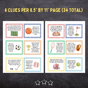 Sports Indoor and Outdoor Treasure Hunt | Birthday Boy Treasure Hunt ...