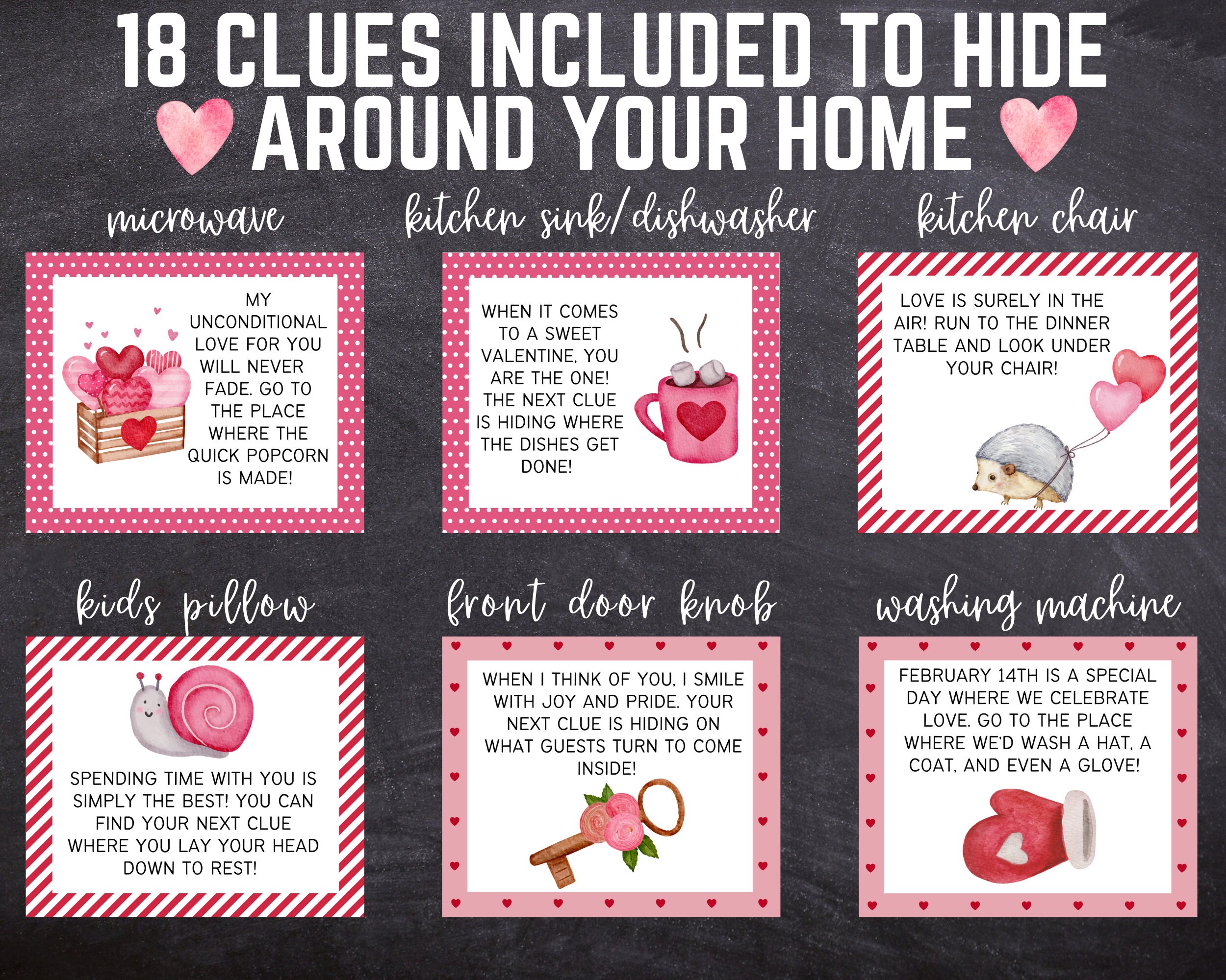 Valentine's Day Scavenger Hunt for Kids Valentines - Etsy