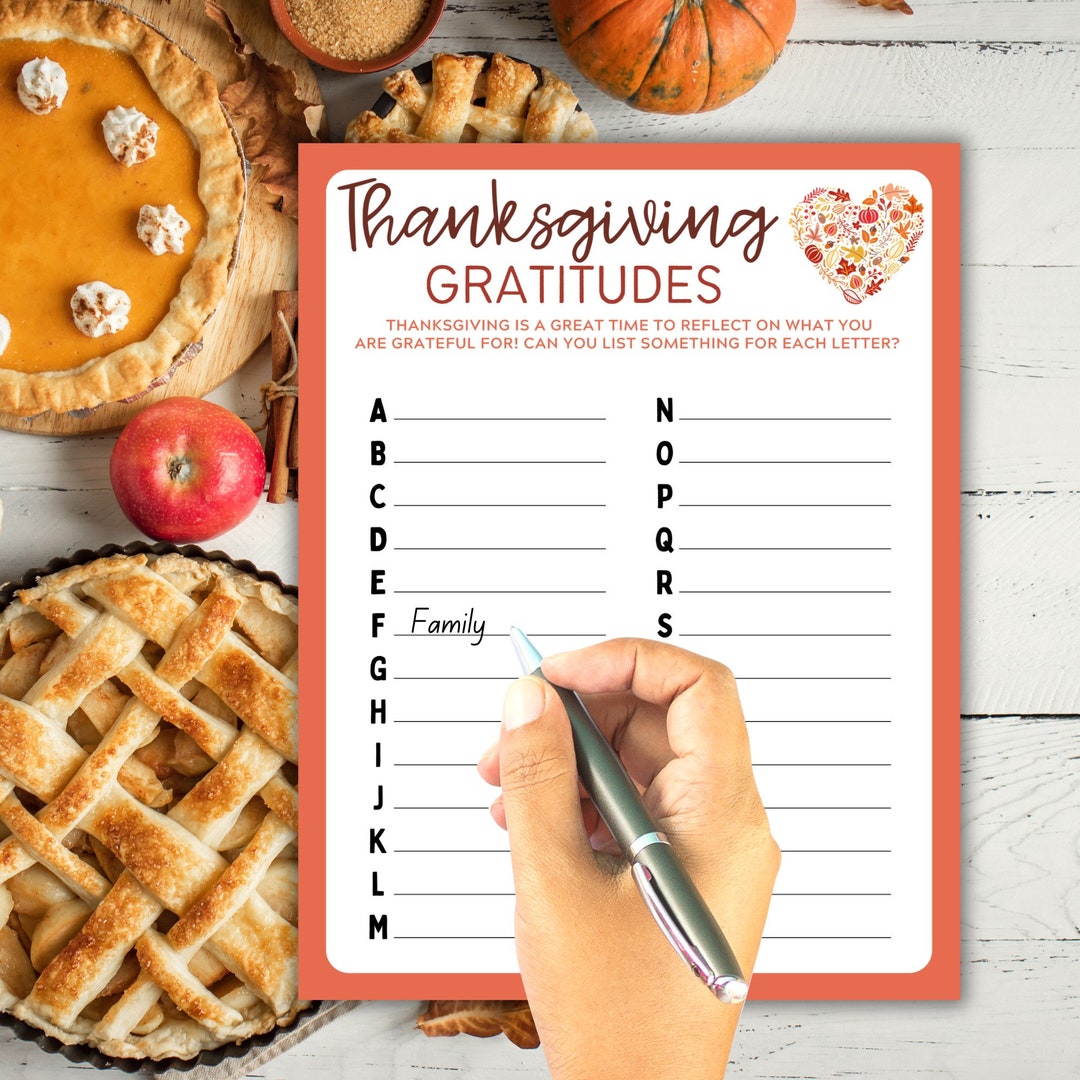 Thanksgiving Gratitude Game | Thanksgiving Printable Game ...