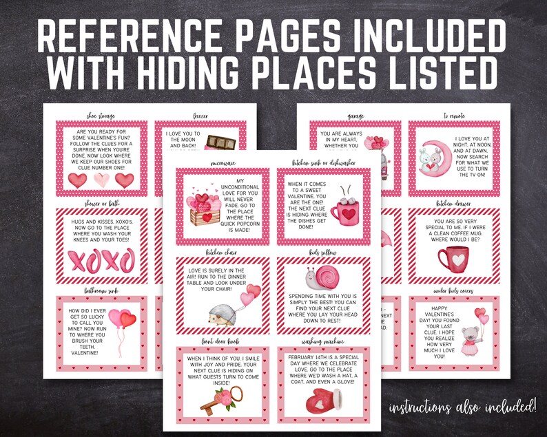 Valentine's Day Scavenger Hunt for Kids Valentines - Etsy