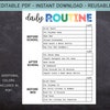 Printable Editable Daily Schedule | Homeschool Daily Routine| Distance ...