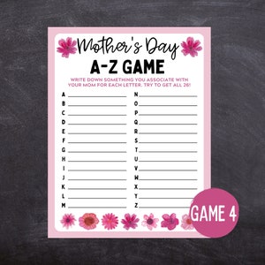 Mothers Day Printable Games | Mothers Day Games Bundle | Mothers Day ...