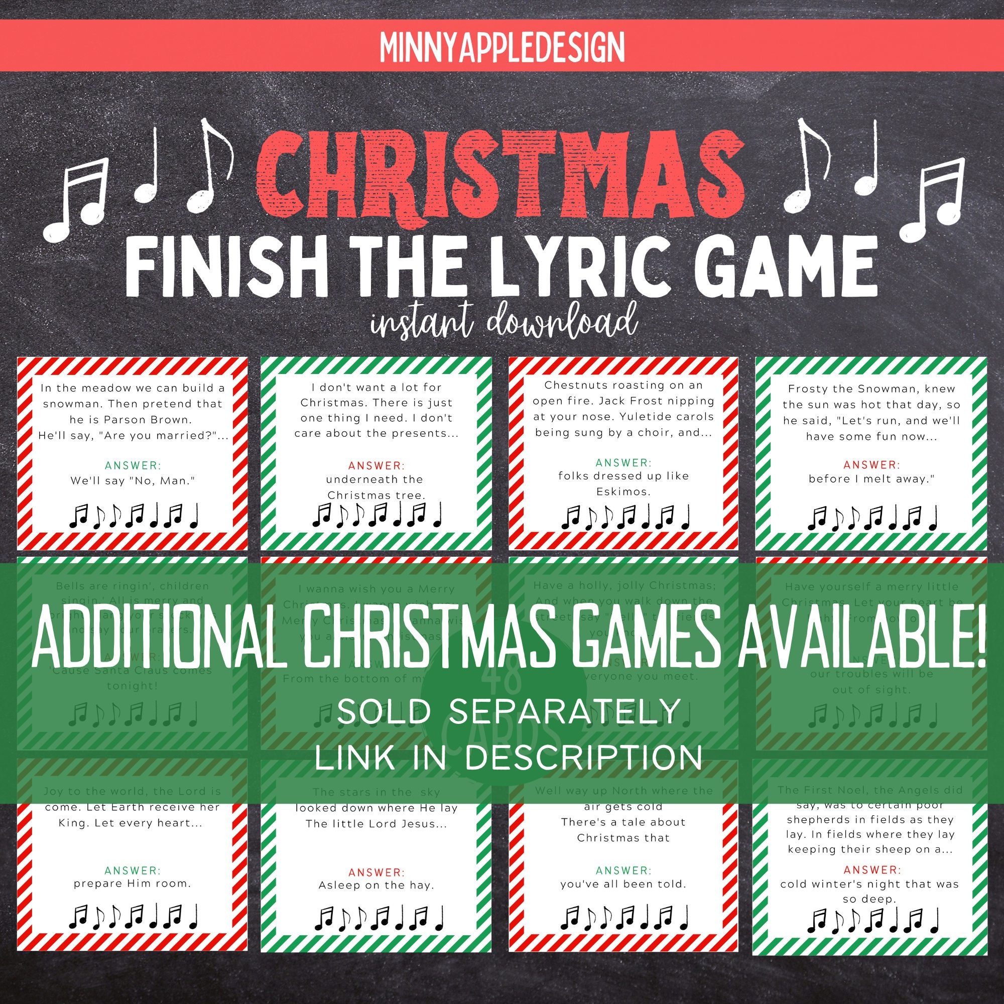 Christmas 5 Second Game | Printable Christmas Game | Christmas Party ...