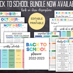 Printable Editable Weekly Schedule Simple Kids School and - Etsy
