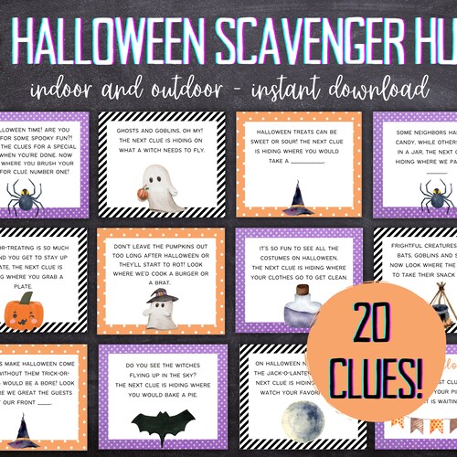 Outdoor Halloween Scavenger Hunt for Kids Halloween Treasure - Etsy