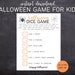 Printable Halloween Dice Game | Kids Halloween Game | Classroom ...