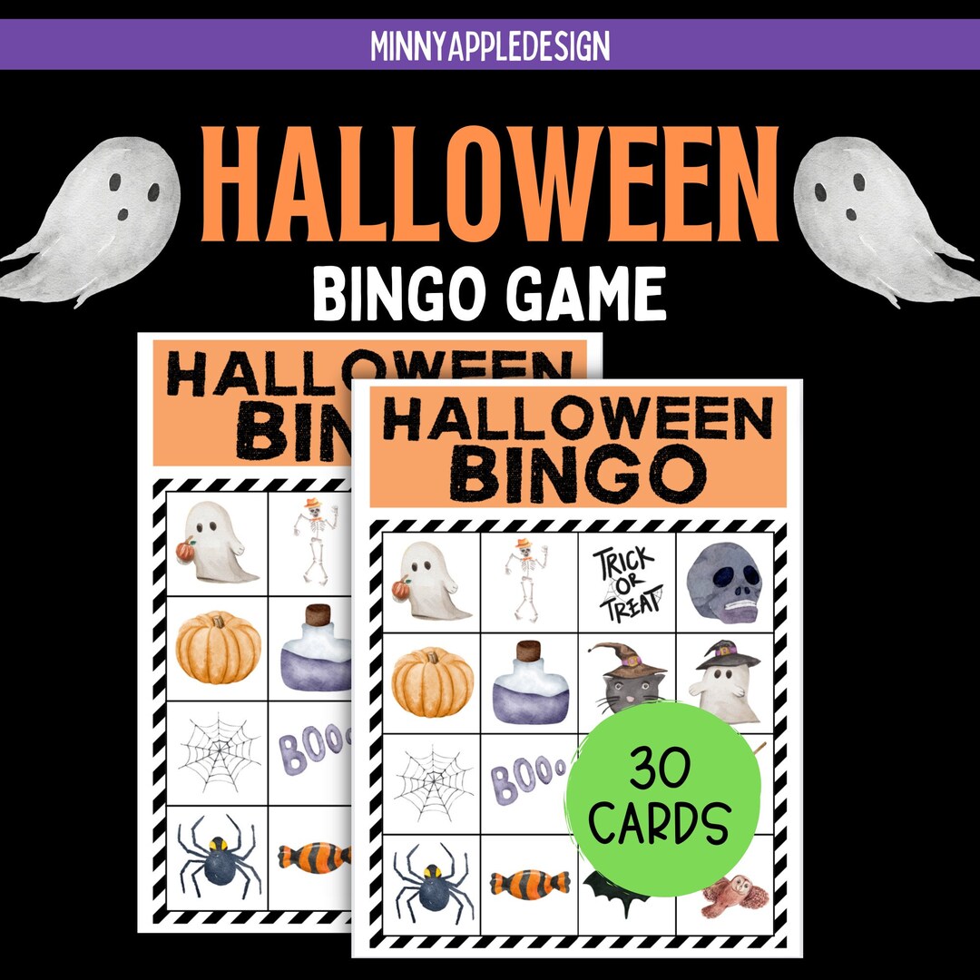 Halloween BINGO Game for Kids and Adults | Halloween Printable Games ...