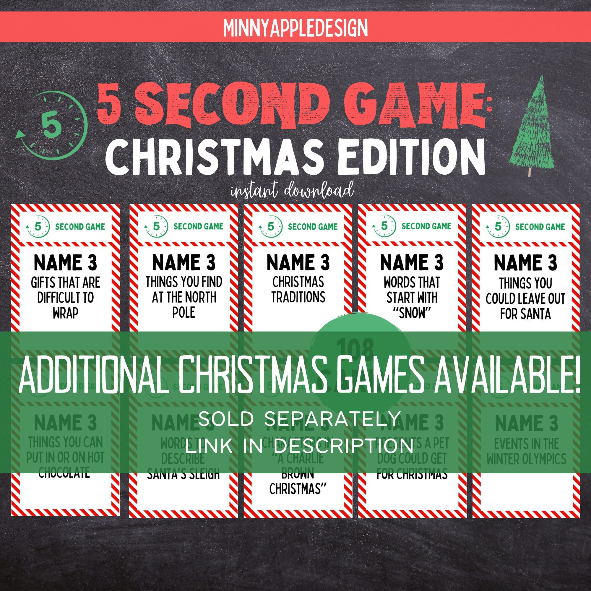 Christmas Category Race Printable Game | Christmas Party Game ...