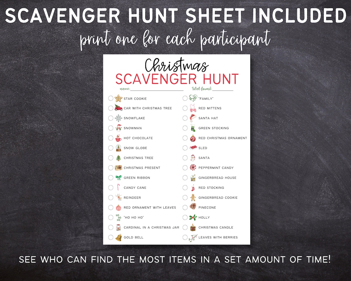 Christmas Picture Scavenger Hunt for Kids Christmas Party - Etsy