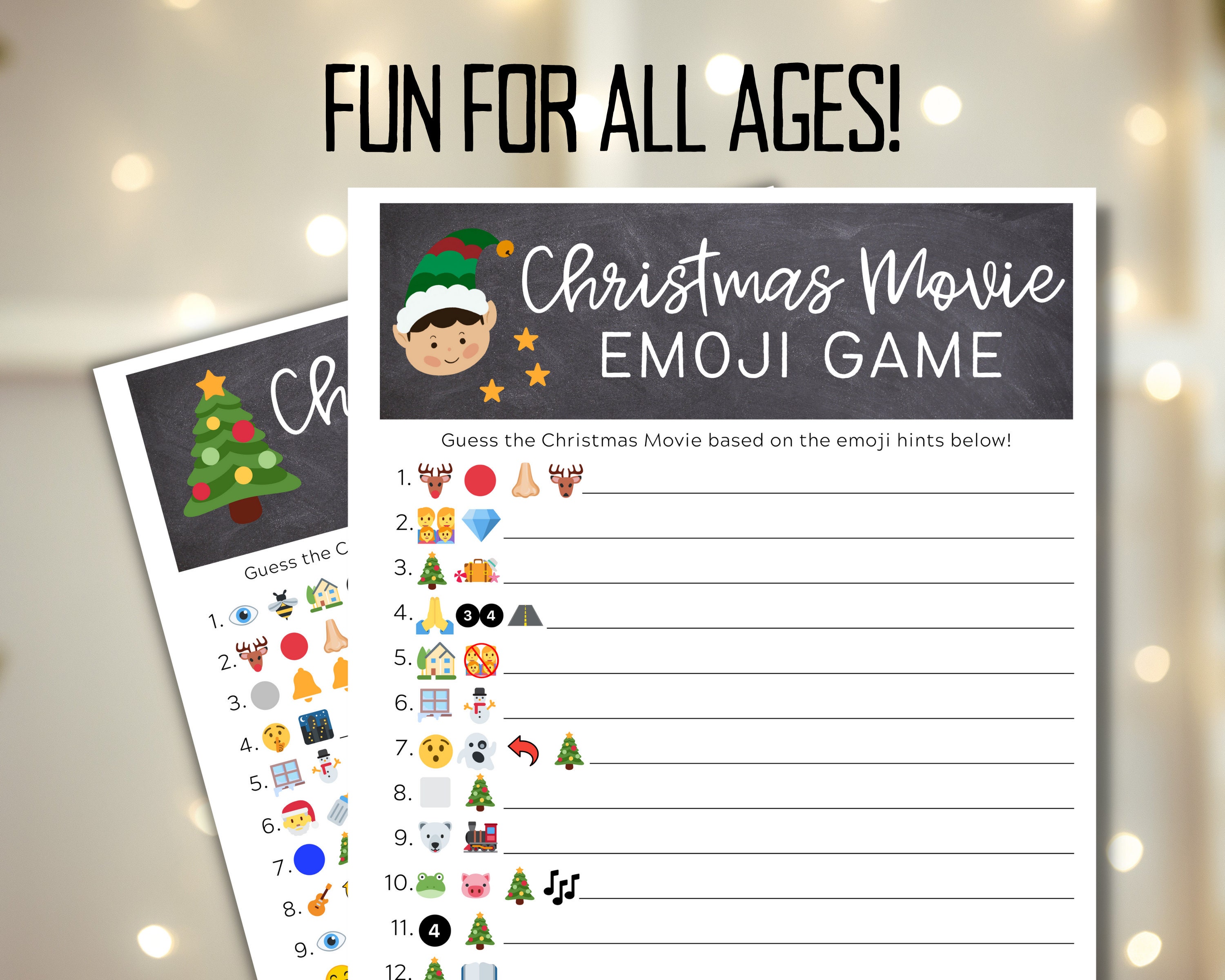 Christmas Emoji Game Bundle Christmas Songs and Christmas - Etsy