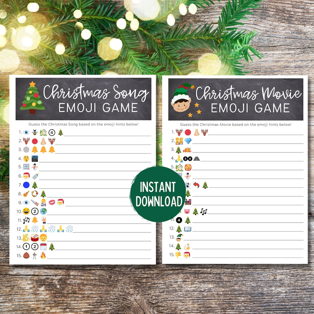 Christmas Emoji Game Bundle | Christmas Songs and Christmas Movies ...