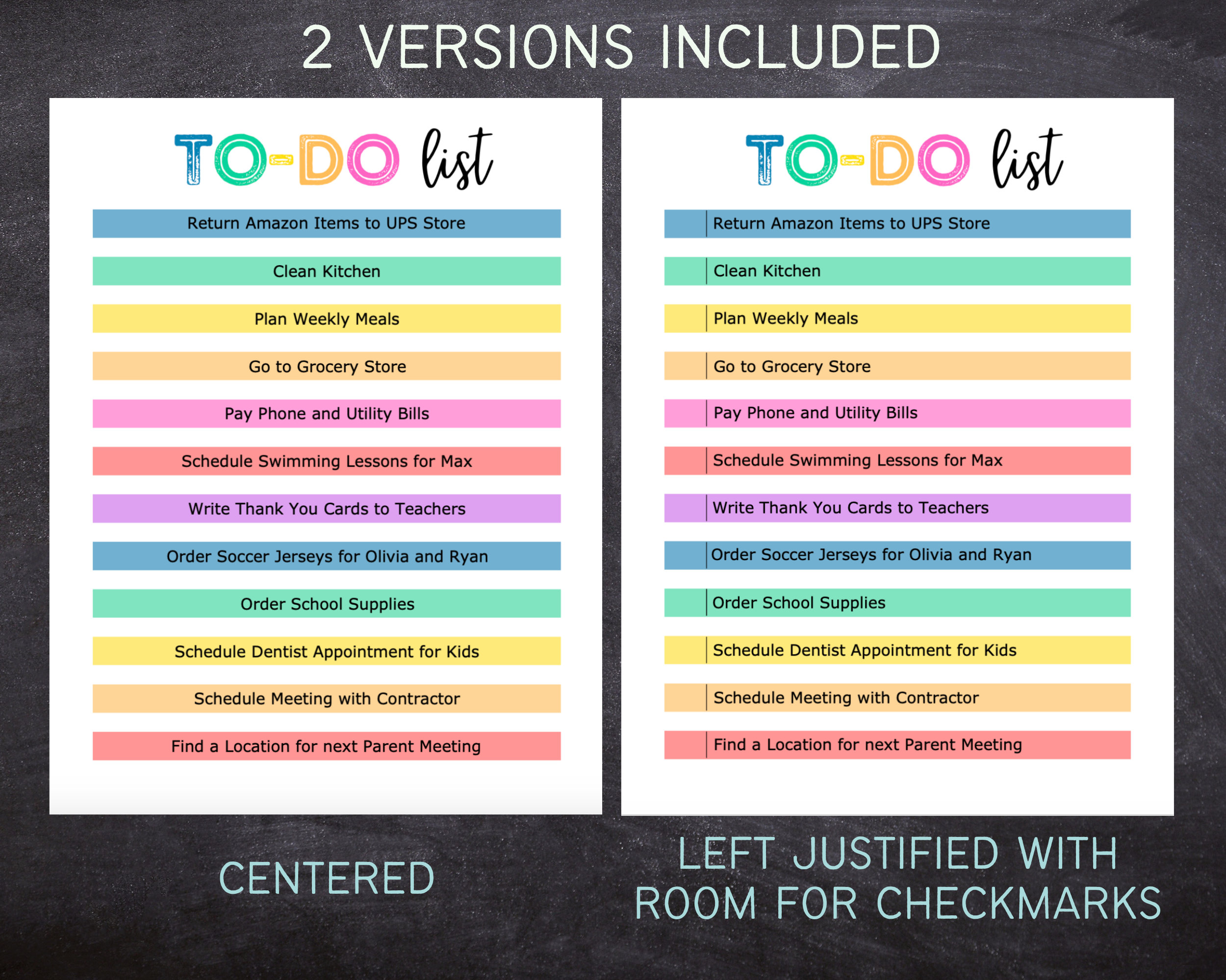 Printable Editable to Do List for Kids Teens Adults and - Etsy