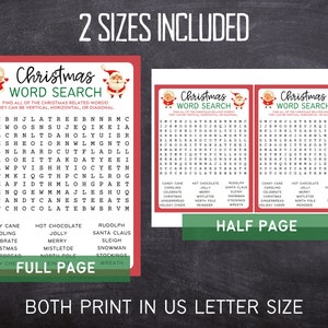 Christmas Word Search | Christmas Game for Kids | Printable Christmas ...