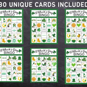 St Patrick's Day BINGO Game for Kids and Adults | St Patricks Printable ...
