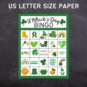 St Patrick's Day BINGO Game for Kids and Adults | St Patricks Printable ...