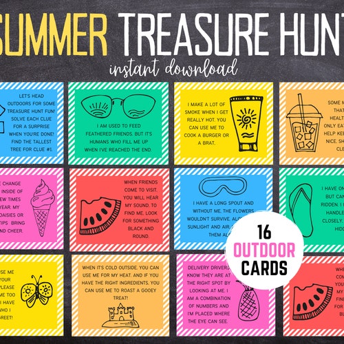 Summer Scavenger Hunt for Kids Teen and Tween Outdoor Hunt - Etsy