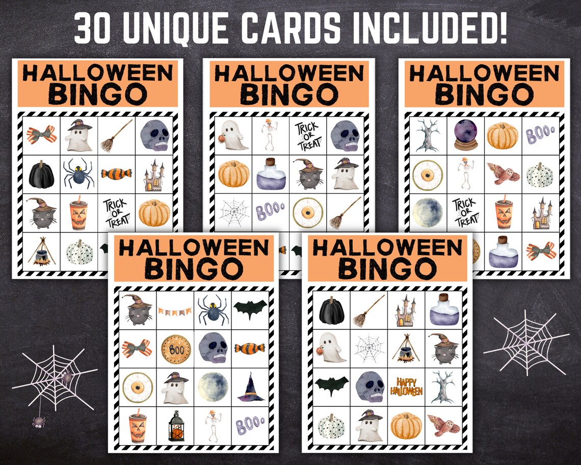 Halloween BINGO Game for Kids and Adults Halloween Printable - Etsy