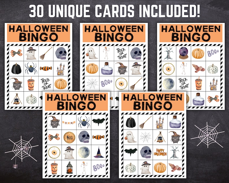 Halloween BINGO Game for Kids and Adults Halloween Printable - Etsy
